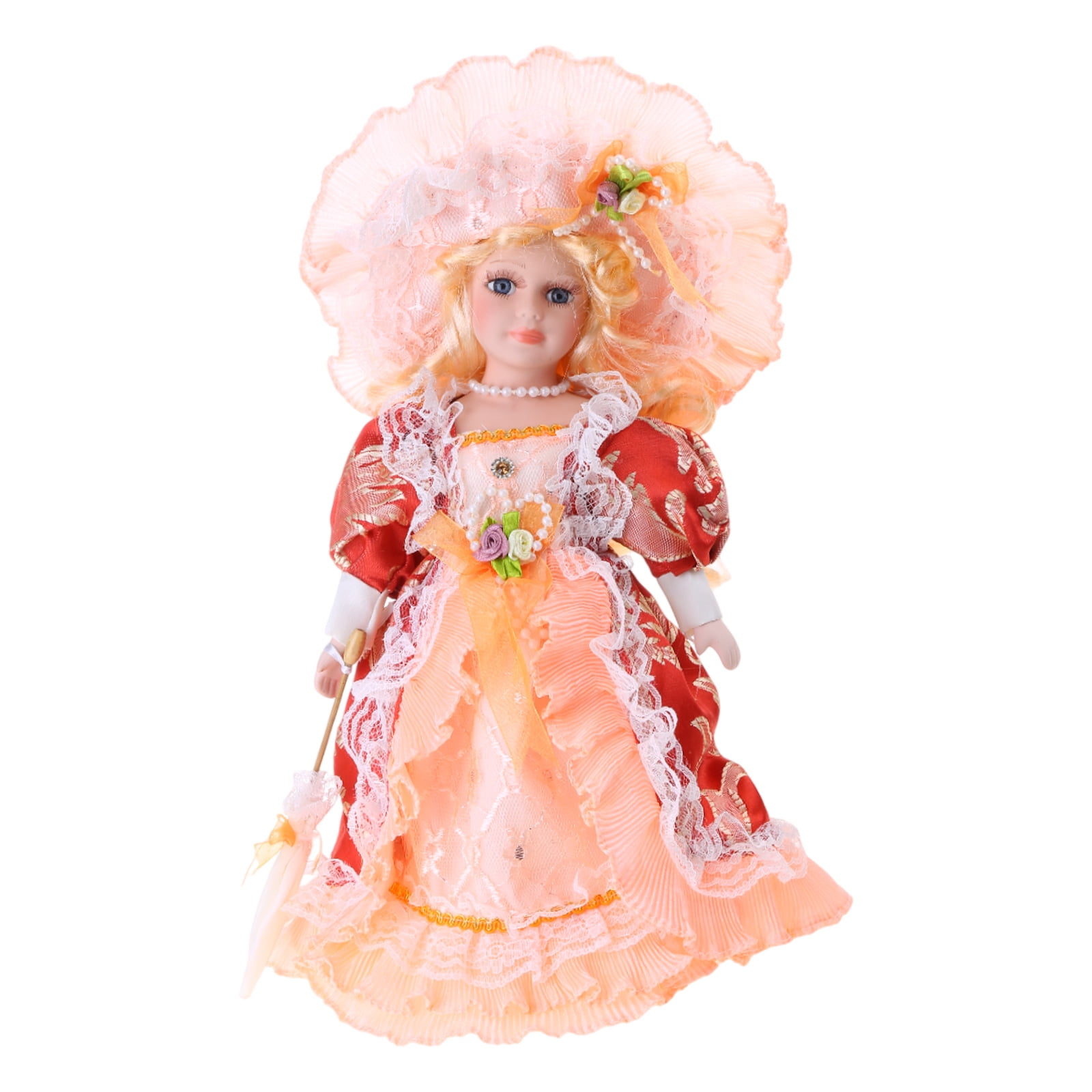 FEAMOS Elegant Victorian Porcelain Doll with EuropeanCourt Gowns Home ...