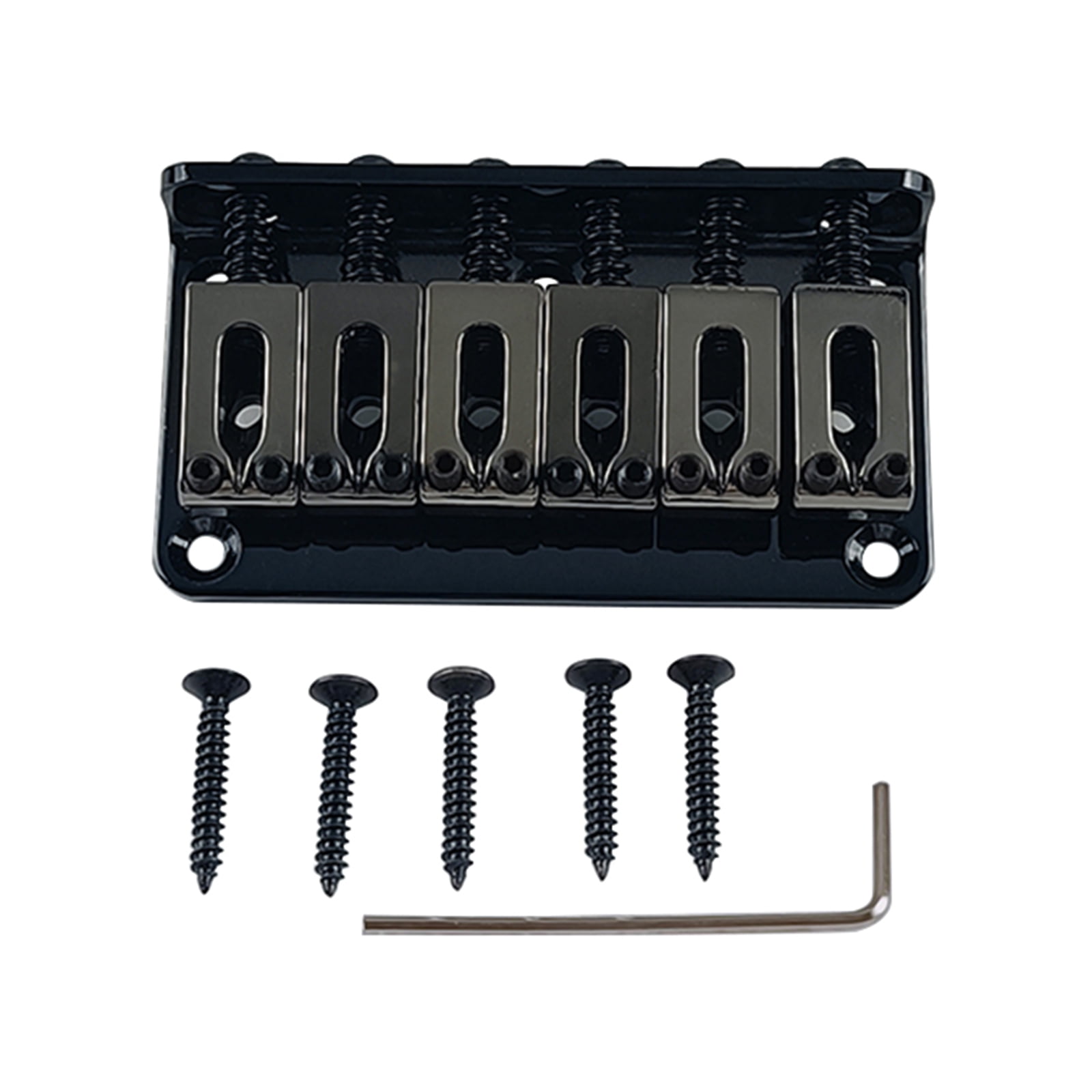 FEAMOS Guitar Bridge, Alloy 6-String Fixed Hardtail Guitar Bridge ...