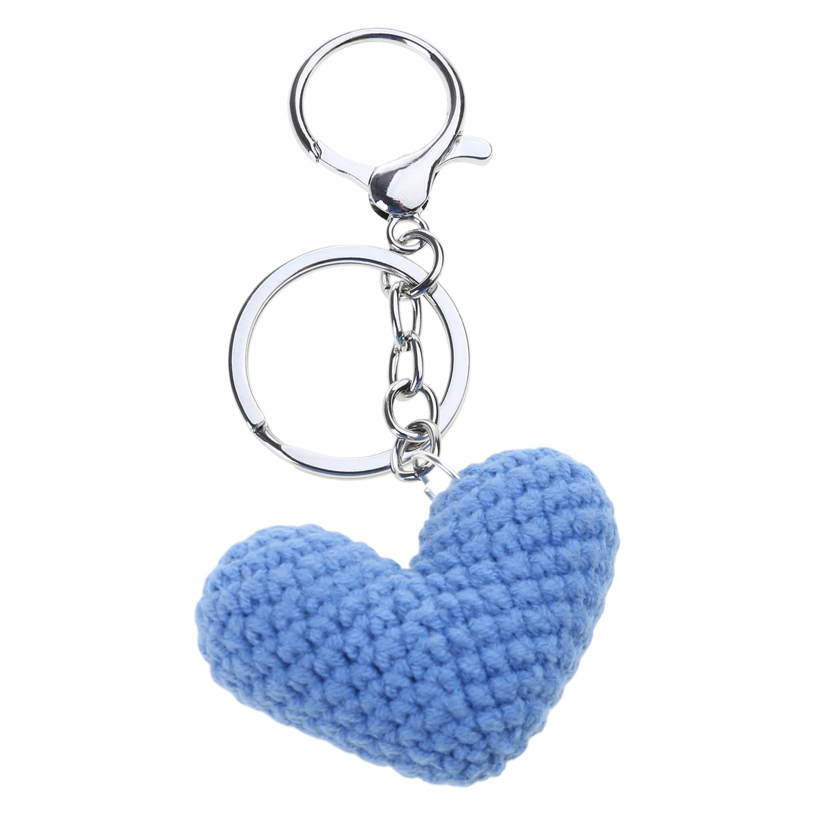 FEAMOS Keychain,Handmade Knitted Heart Key Holder Exquisite ...