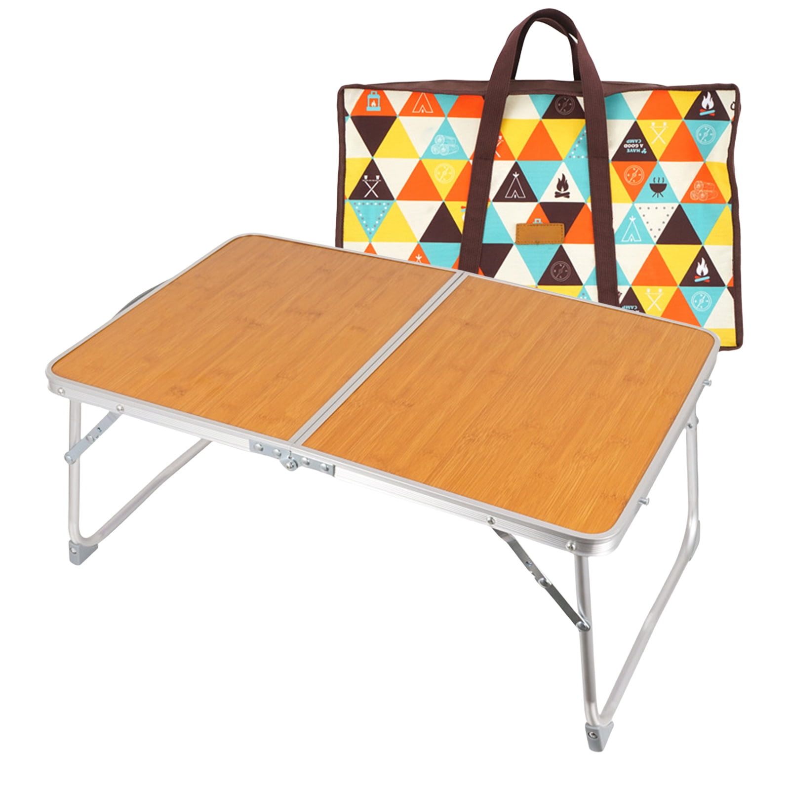 FEAMOS Light Weight Camping Table Portable Folding Beach Table Bamboos ...