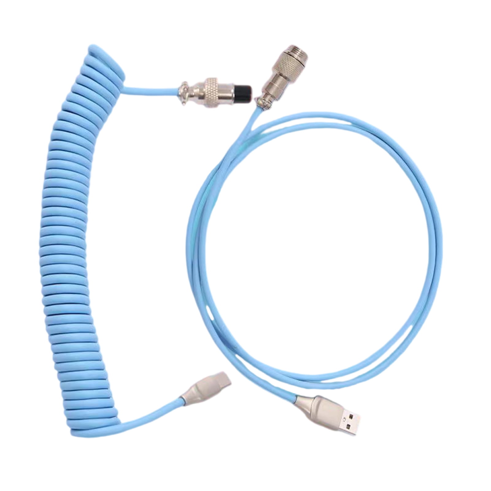FEAMOS Mechanical Keyboards Coiled Cable Wire Type C USB Port Aviation ...