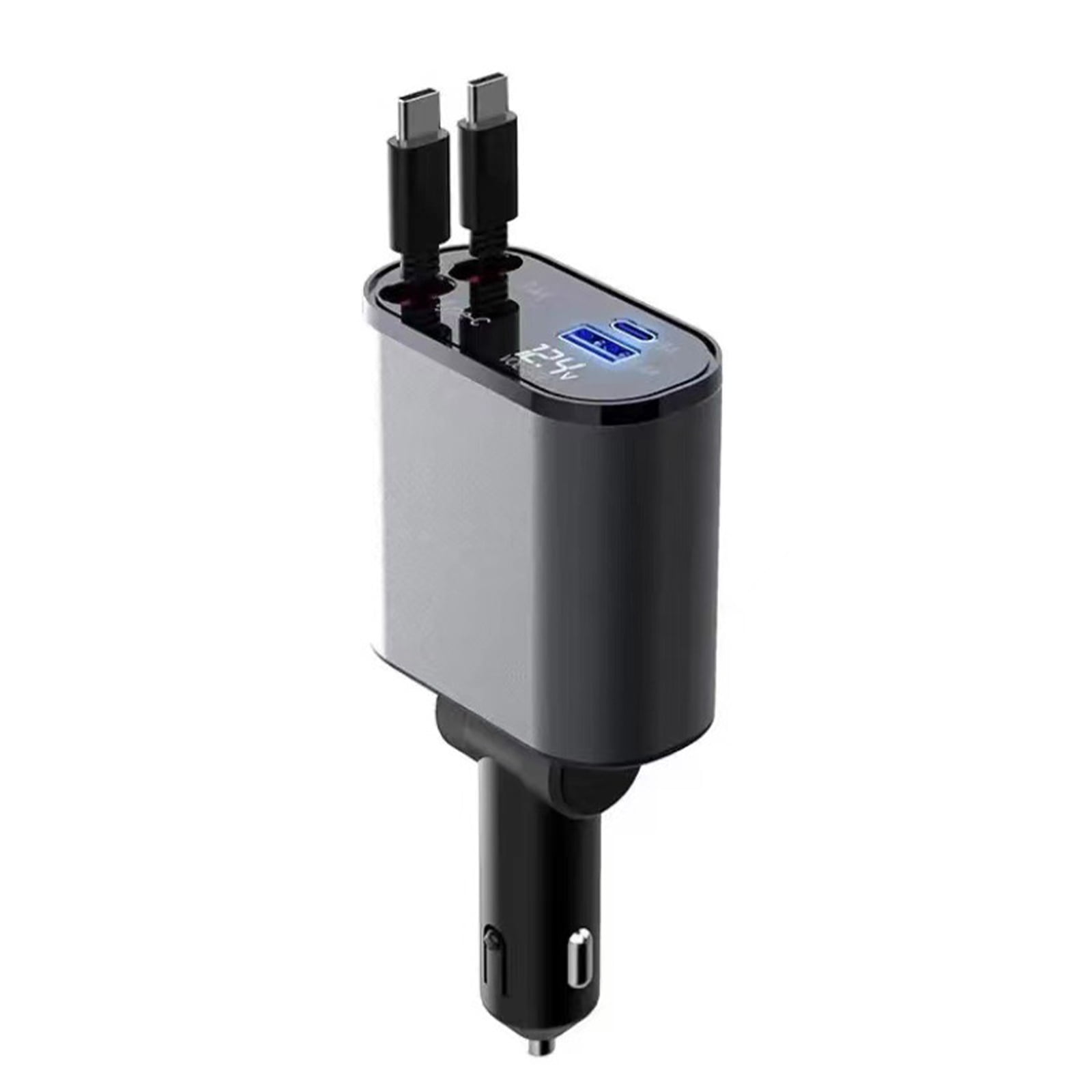 FEAMOS Retractable Car Charging Adapter USB C Car Charging Adapter ...