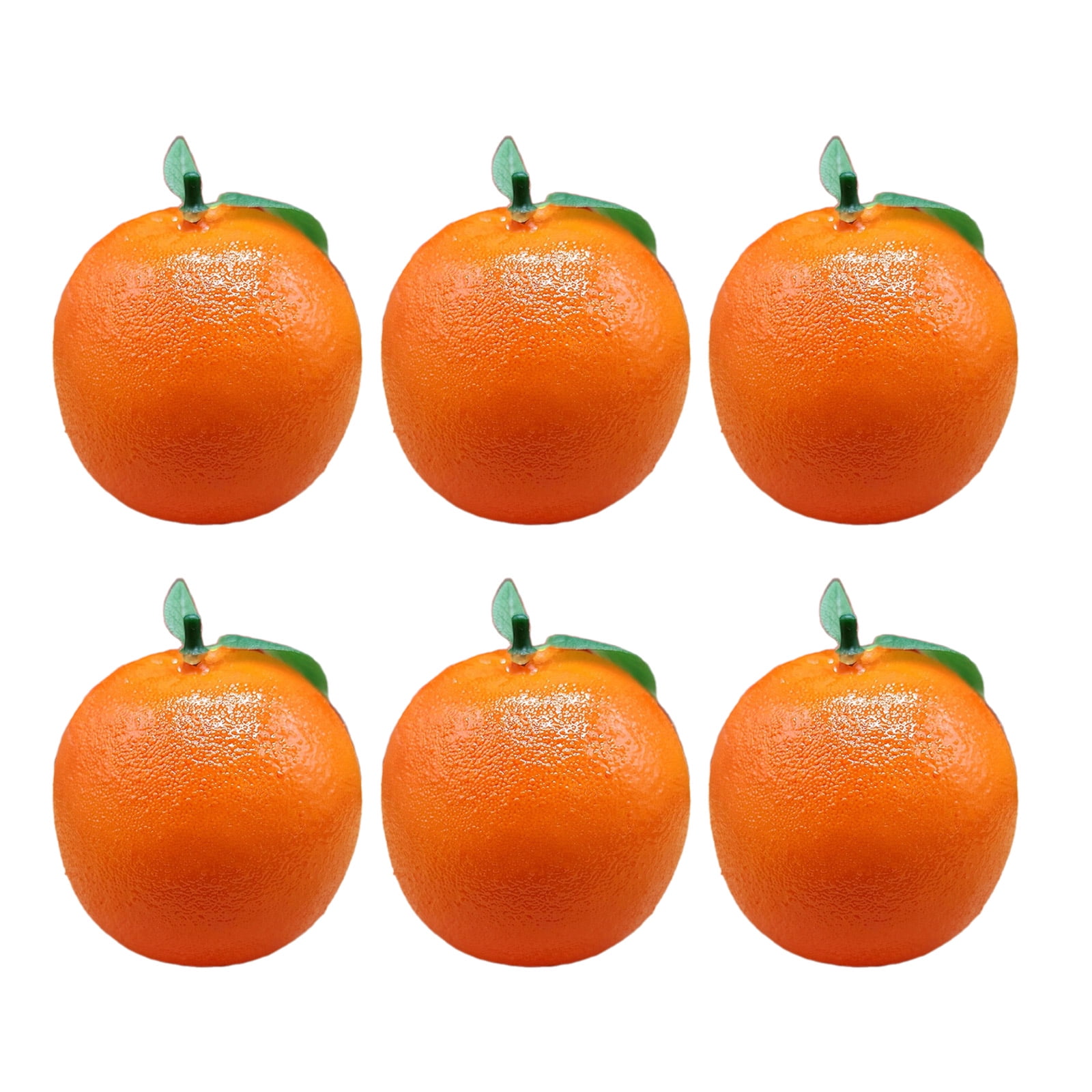 FEAMOS Simulation orange,Pack of 6 Artificial Fruit Supplies Fake Fruit ...
