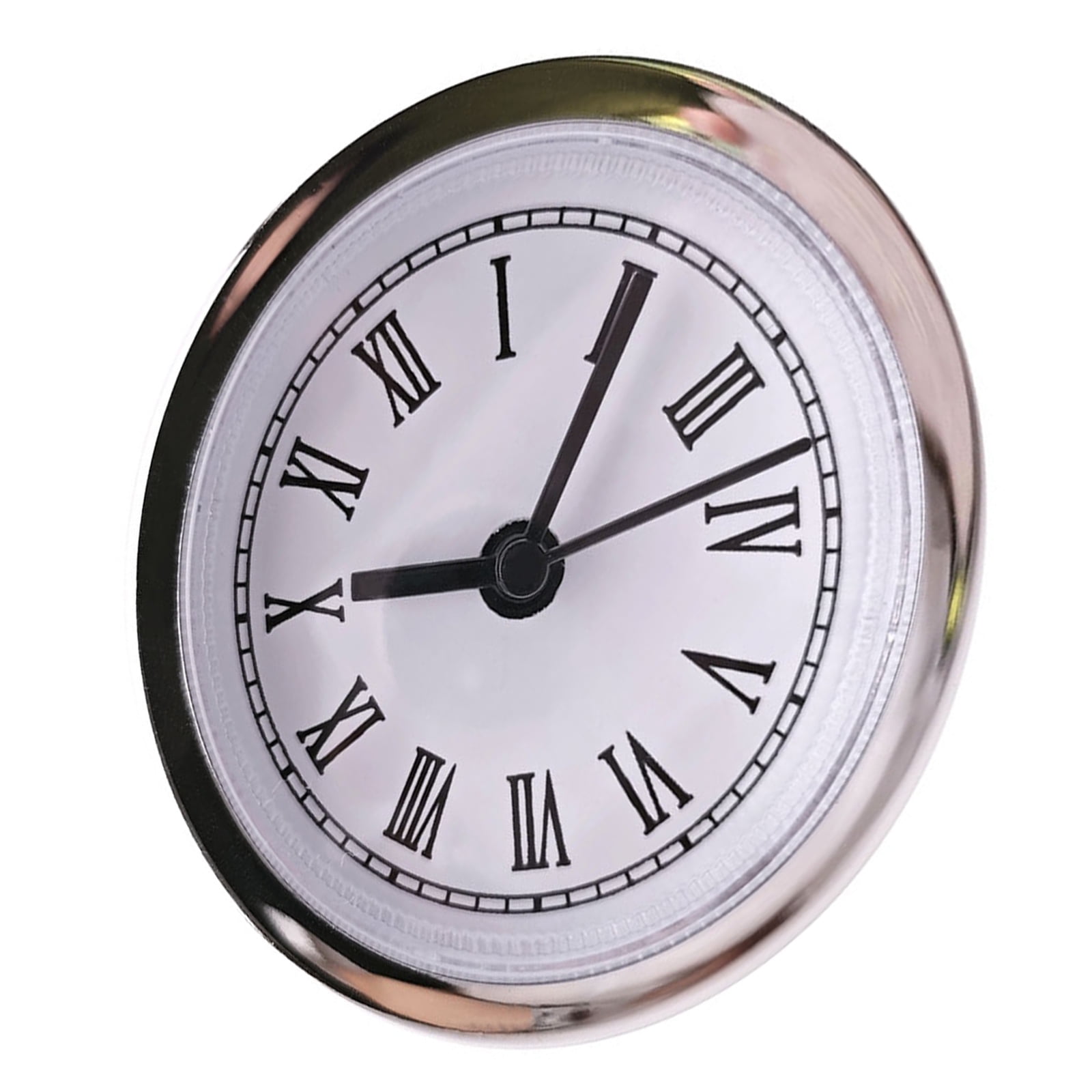 FEAMOS Small Quartzs Clock Movement Insert 60mm Round Roman Numerals ...