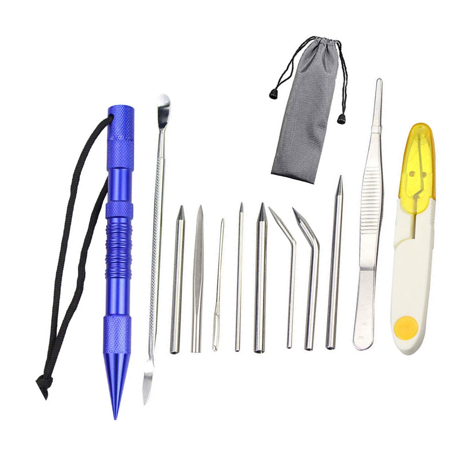 FEAMOS Stainless Steel Knotter Tool Set Paracord Lacing Stitching ...
