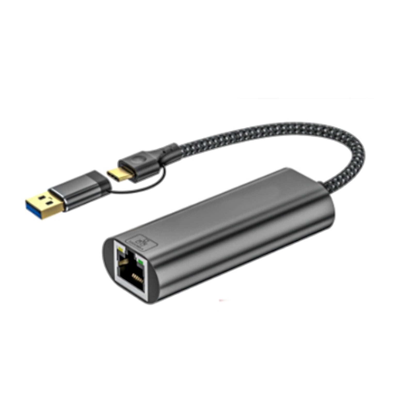 FEAMOS USB C to Ethernet Adapter USB+USB C 2.5Gbps Gigabit Ethernet ...