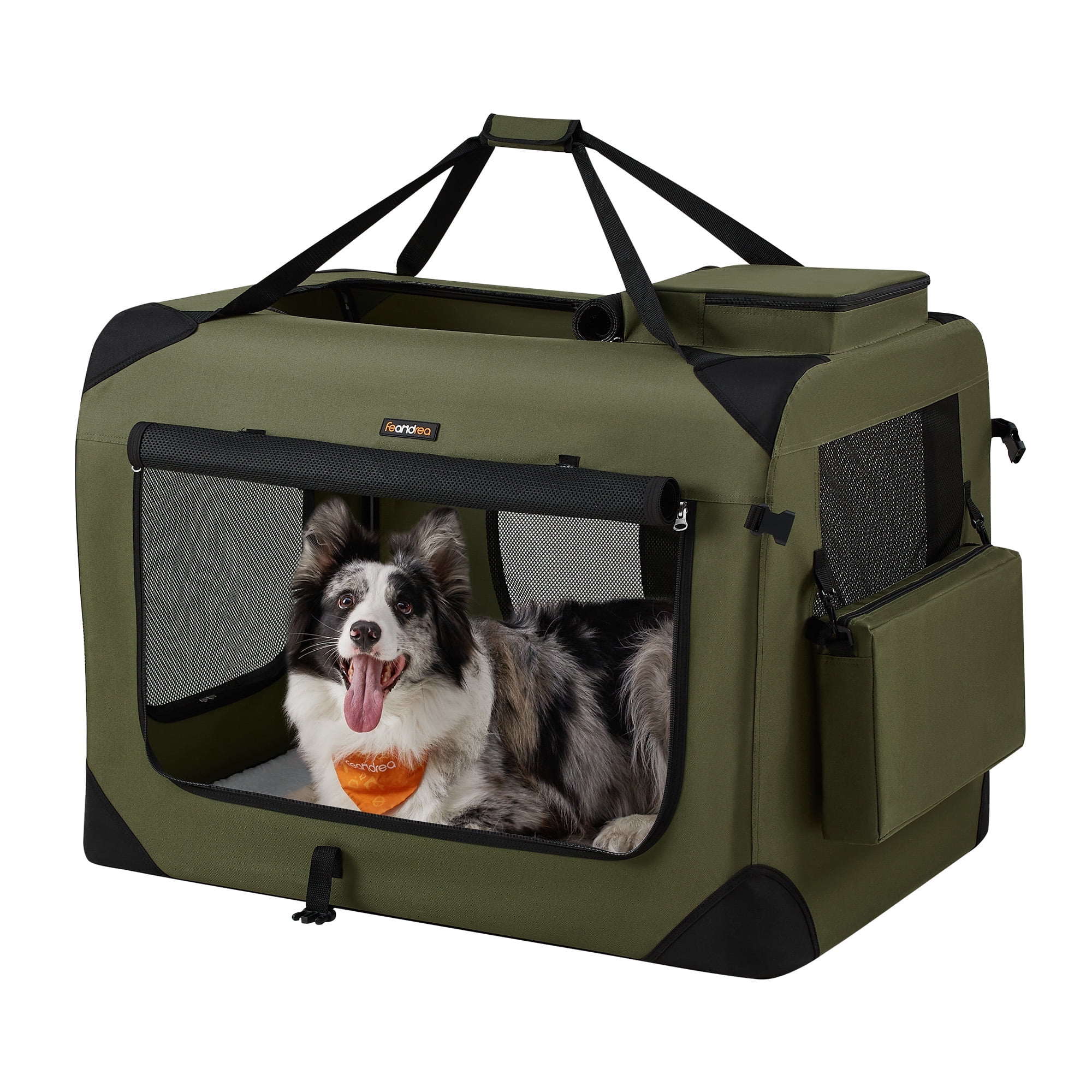 36 Inches Collapsible Soft Dog Crate, Portable Travel Dog Crate for ...