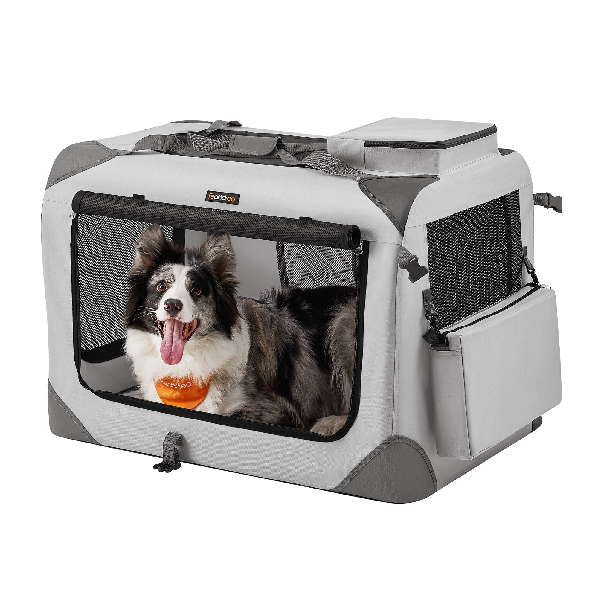 32 Inches Collapsible Soft Dog Crate, Portable Travel Crate for Indoor ...