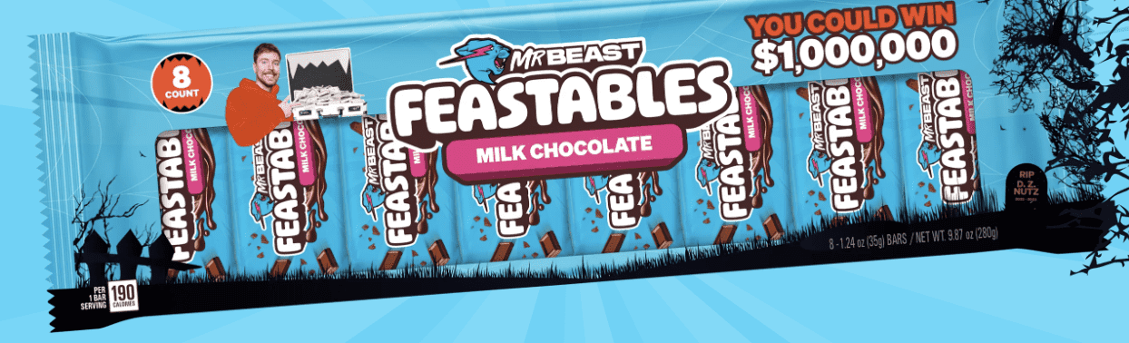 FEASTABLES MILK CHOCOLATE 8 pack 1.24 oz MINI - Walmart.com