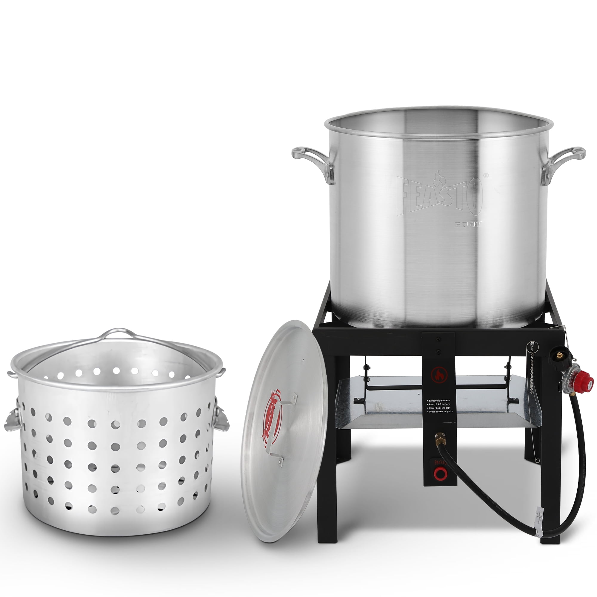 FEASTO 60QT Seafood Boiler, Outdoor Kit, Crab & Crawfish Stand with ...