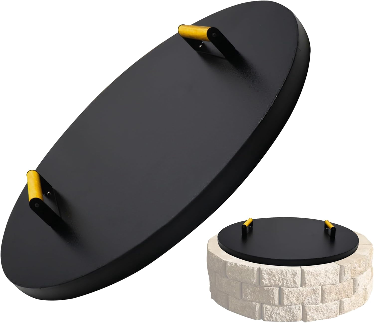FEBTECH 22.5" Firepit Lid Cover Compatible for 22.1 Smokeless Fire Pit ...