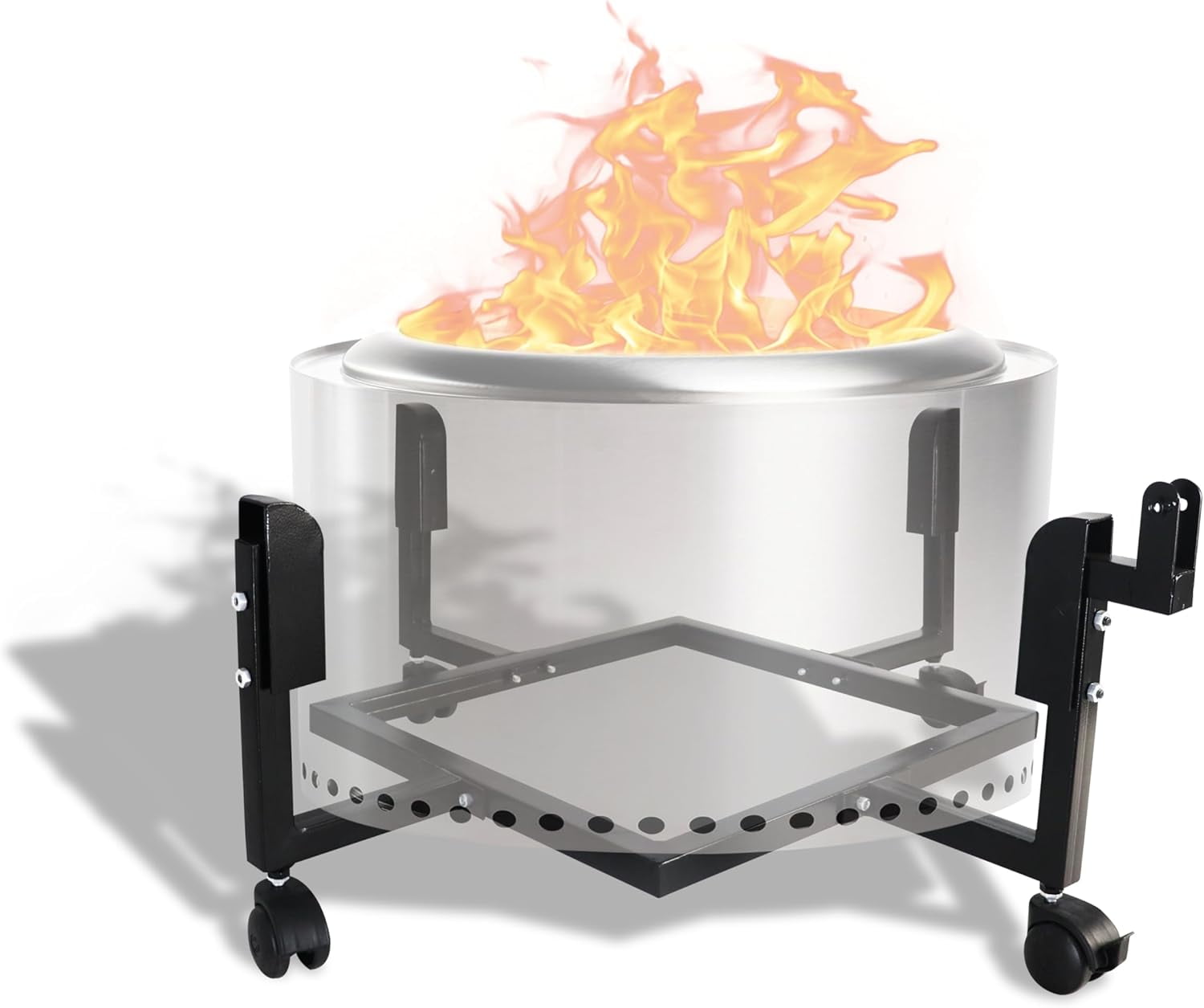 FEBTECH 29.5 inch Portable Firepit Trolley Stand for 27 Inch Firepit ...