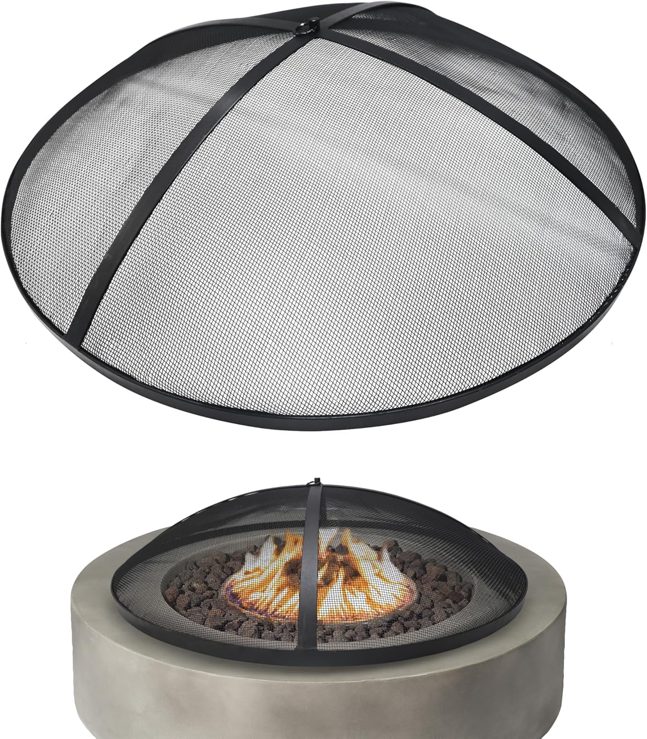 Fire Pit Screen 36 inch Round - Fire Pit Spark Screen Fireplace Screen ...