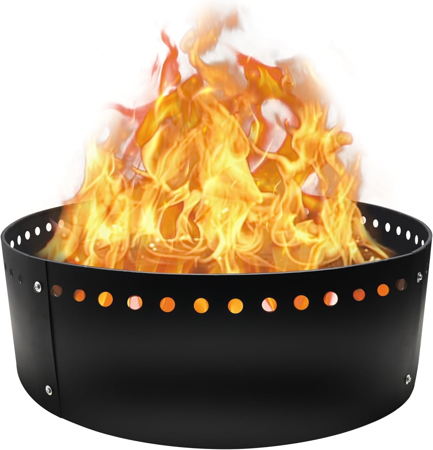 FEBTECH 38" Smokeless Fire Ring for Outdoor Fire Pits - Above or In ...