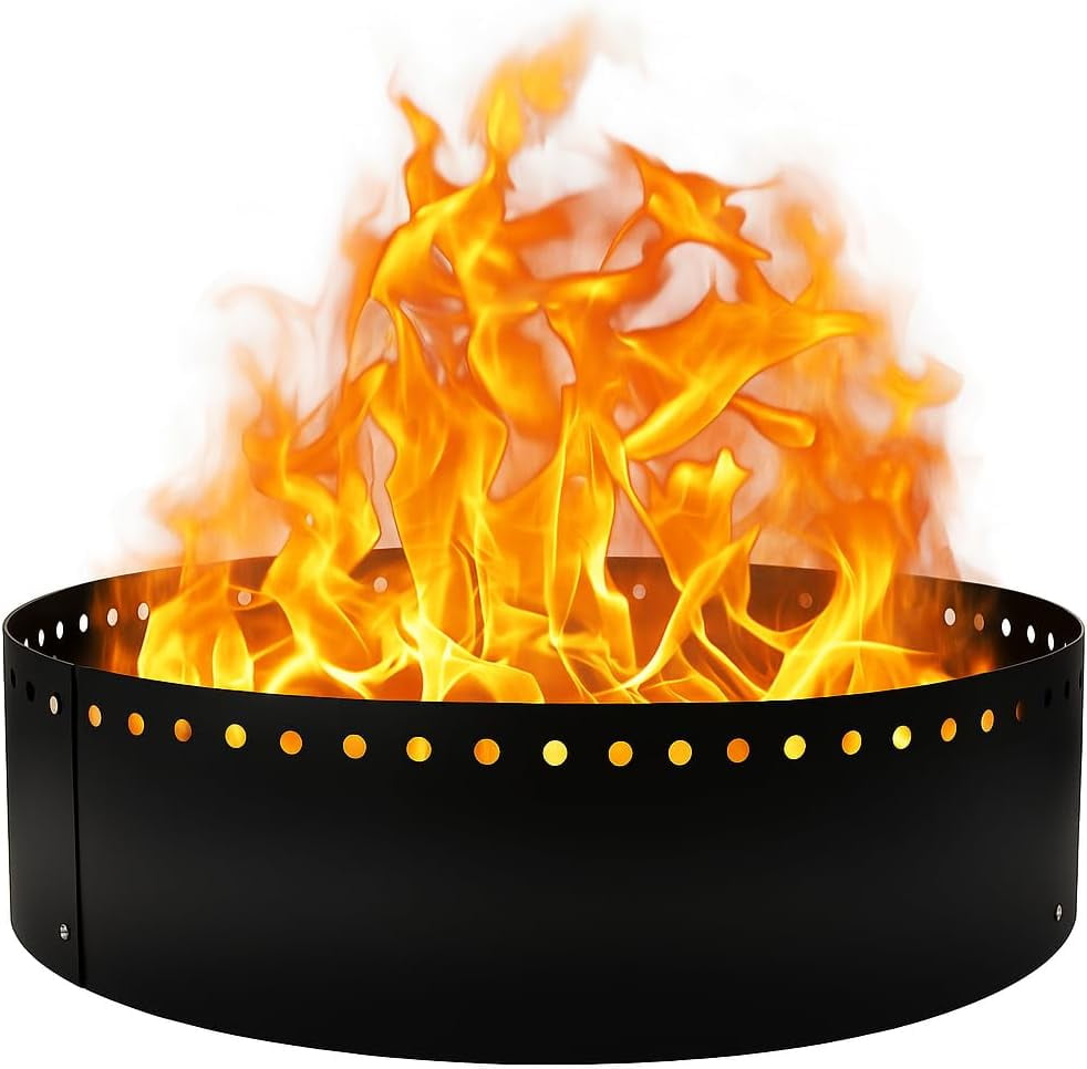 FEBTECH 48" Smokeless Fire Ring for Backyard Outdoor Camping Bonfires ...