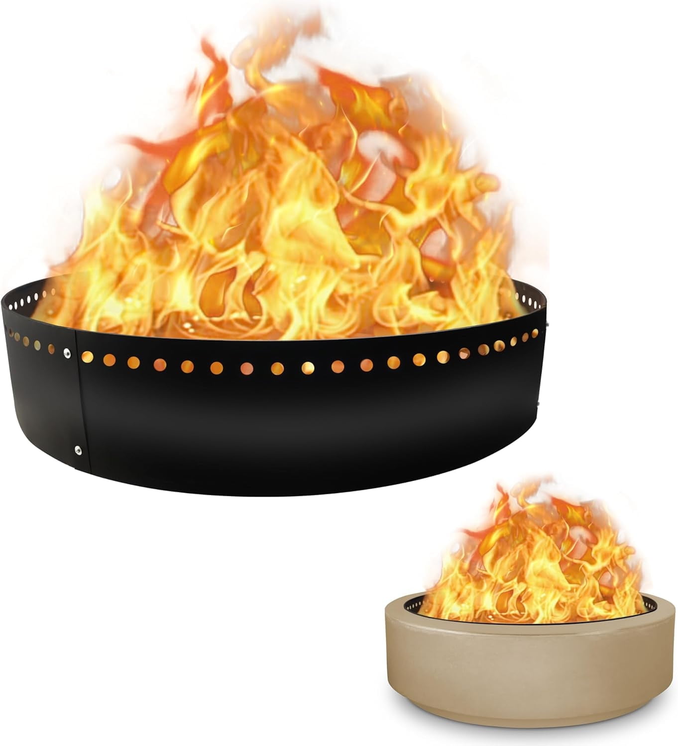 FEBTECH 60" Smokeless Fire Ring for Outdoor Fire Pits - Walmart.com