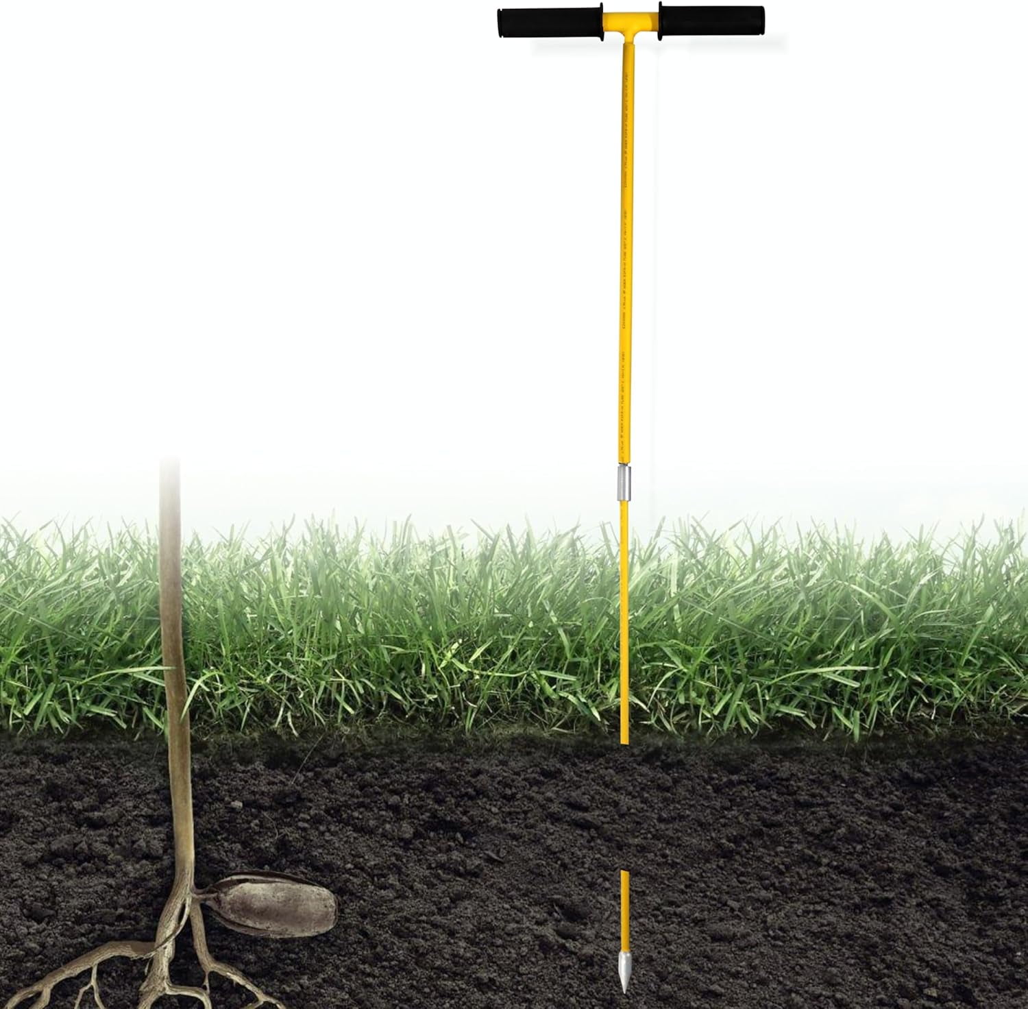 FEBTECH - Metal Soil Probe Rod - Insulated Septic Tank Probe - 48-Inch ...