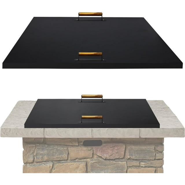 42" x 42"- Fire Pit Lid - Fire Pit Snuffer Lid Cover Square - Drop-in ...