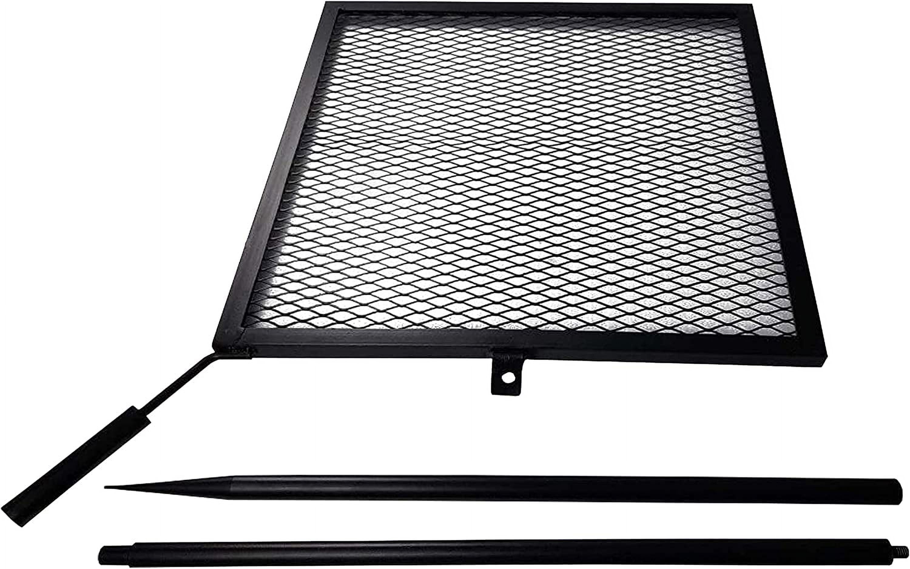 FEBTECH Swivel Campfire Grill Grate 24" with Spike Pole for Outdoor ...