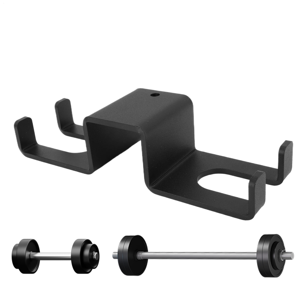 FEBUD Barbell Wall Holder Vertical Barbell Storage Mount Rack Load ...