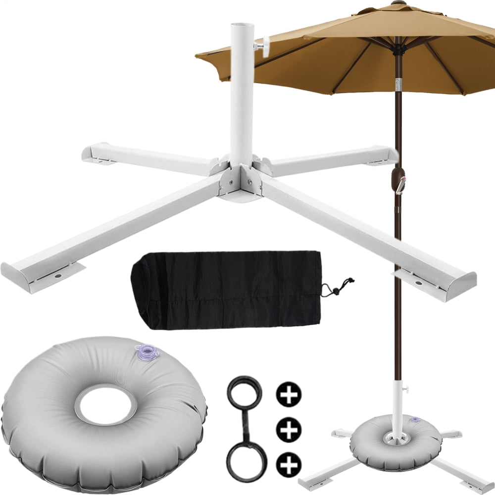 FEBUD Beach Umbrella Base Portable Umbrella Base for Pool Heavy Duty ...