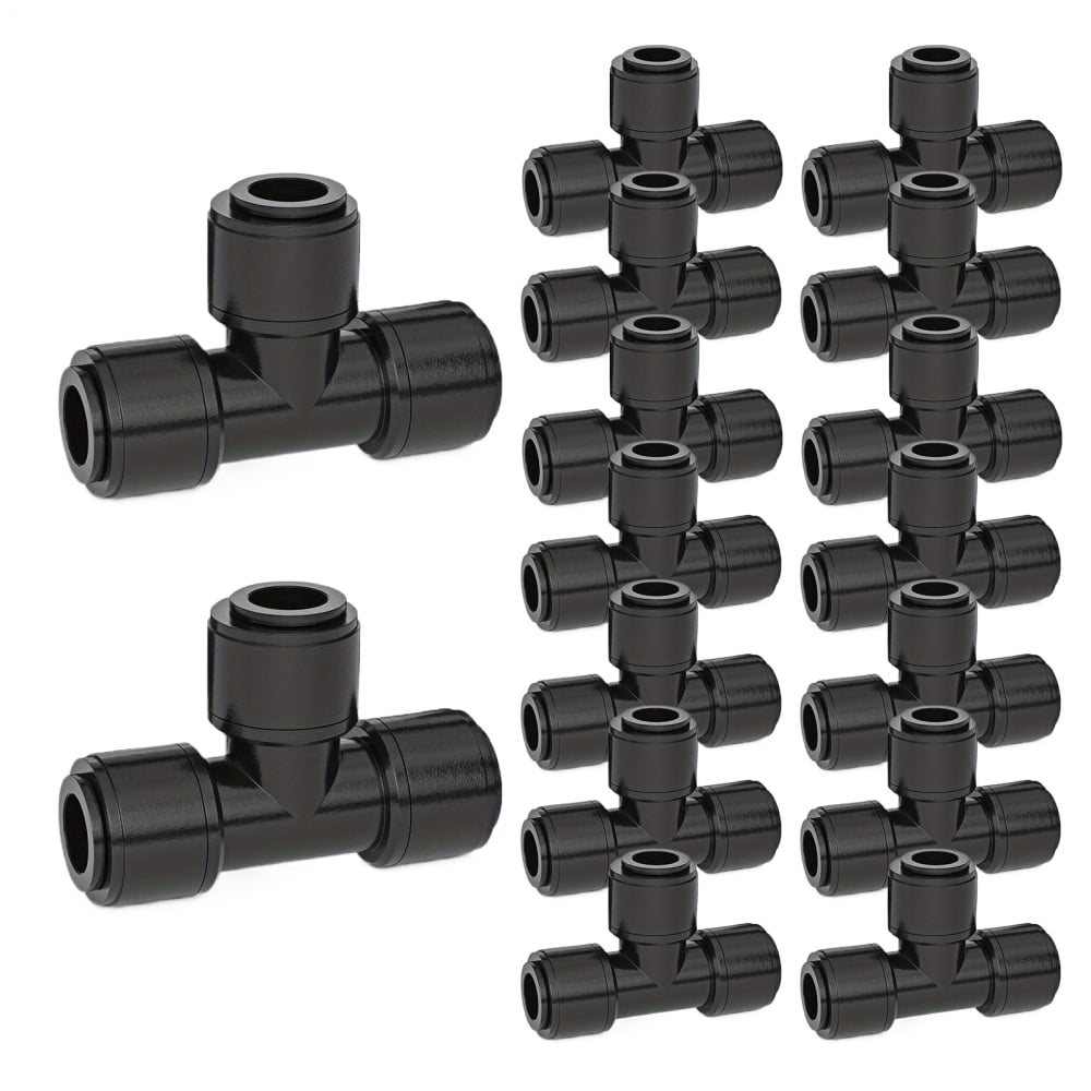 FEBUD Drip Irrigation Tees 1/4 Inch Tee Fitting for 1/4 Inch Irrigation ...