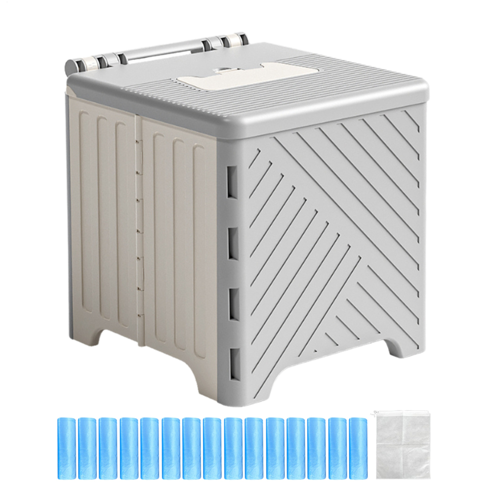 FEBUD Portable Camping Toilet Mobile Toilet Foldable Space-Saving Non ...