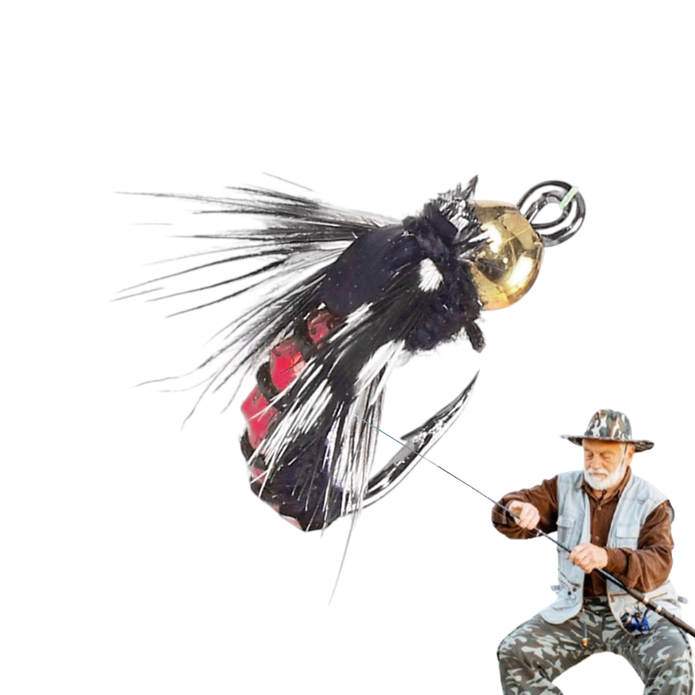 FEBUD Rooster Tail Fishing Lures Simulation Trout Bait With Hook Fish ...