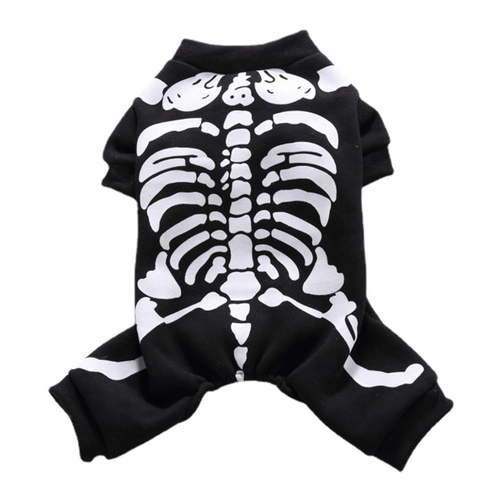 FEBUD Skeleton Pet Costume Halloween Pets Dogs Cat Skull Outfit Kitten ...