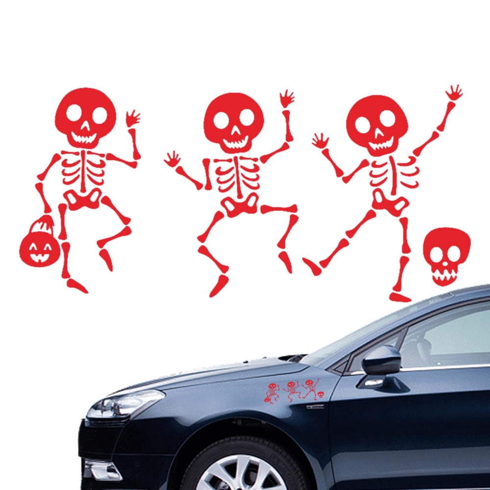FEBUD Skeleton Skull Stickers Dancing Skeleton Bumper Decal Dancing ...