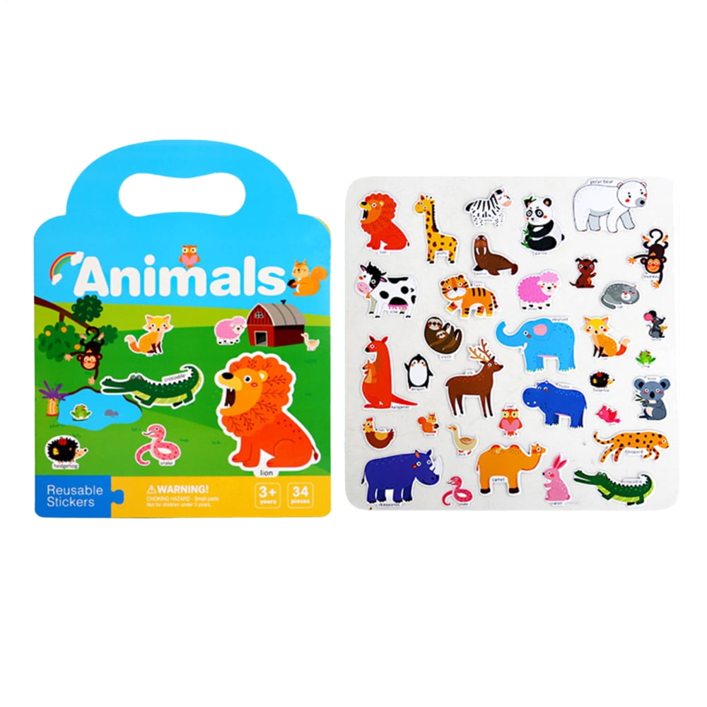 FEBUD Sticker Book Portable Learning Activities for Children Reusable ...