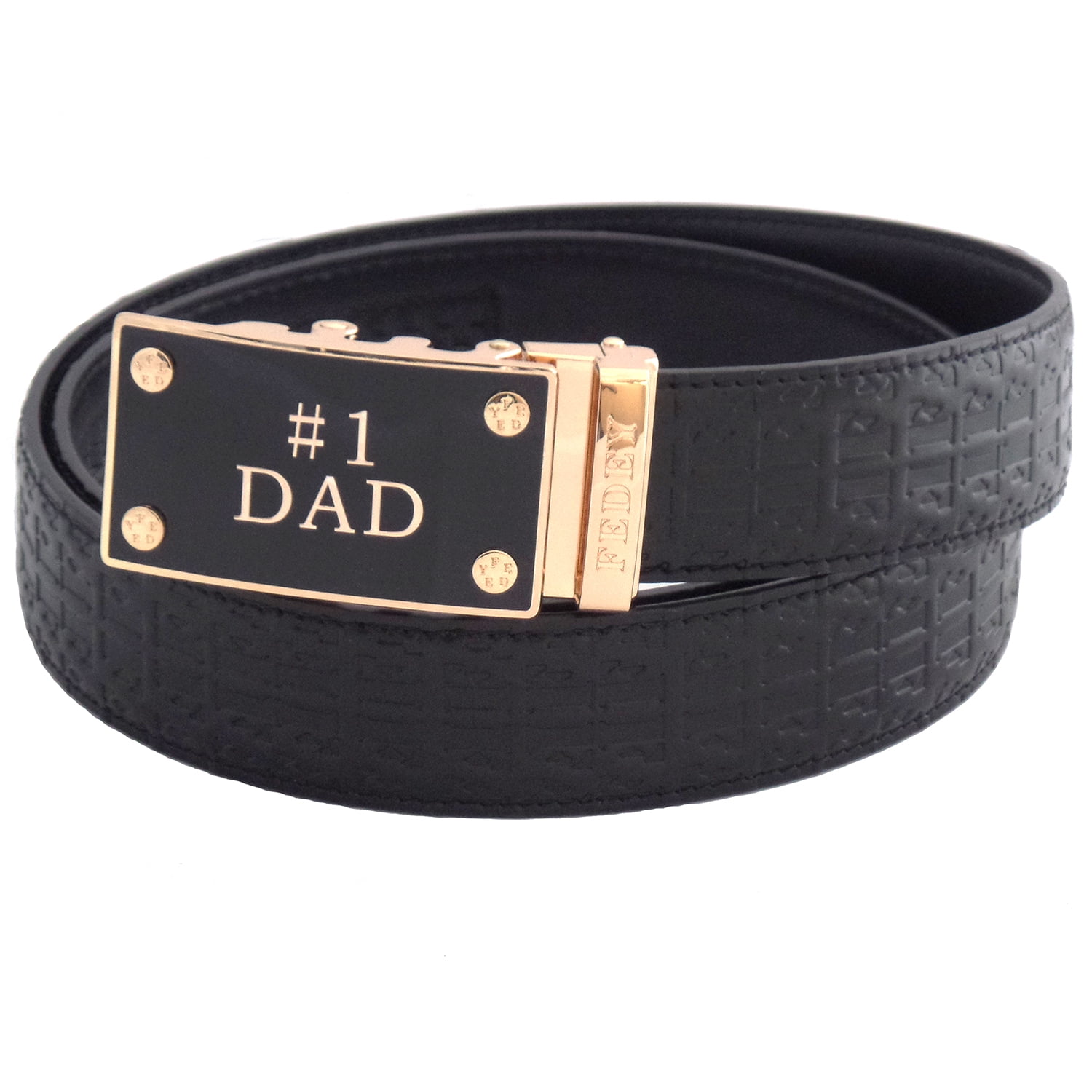 FEDEY Signature Leather Ratchet Belts for Men, No1 DAD Automatic Buckle ...