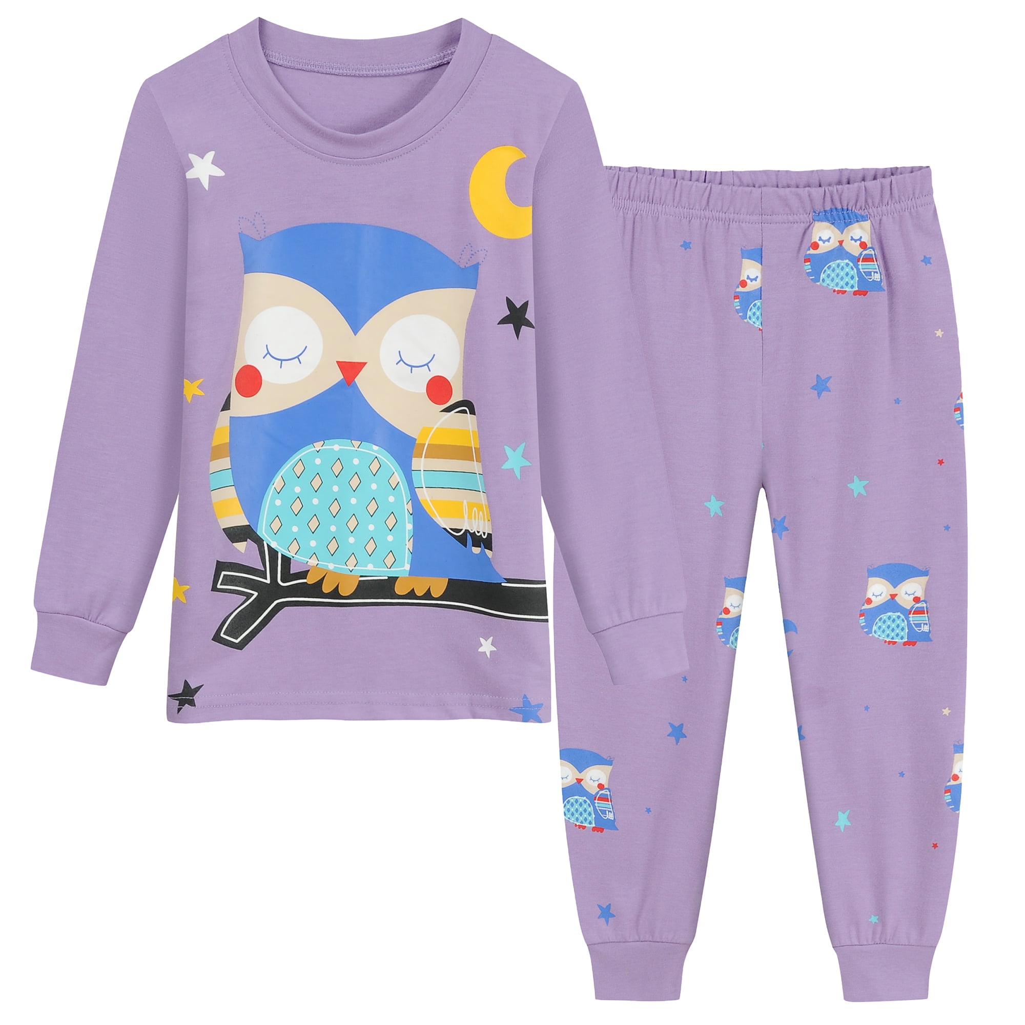 FEDPOP Toddler Girl Pajamas Clothes Sets 100% Cotton Sleepwear Pjs 2T ...