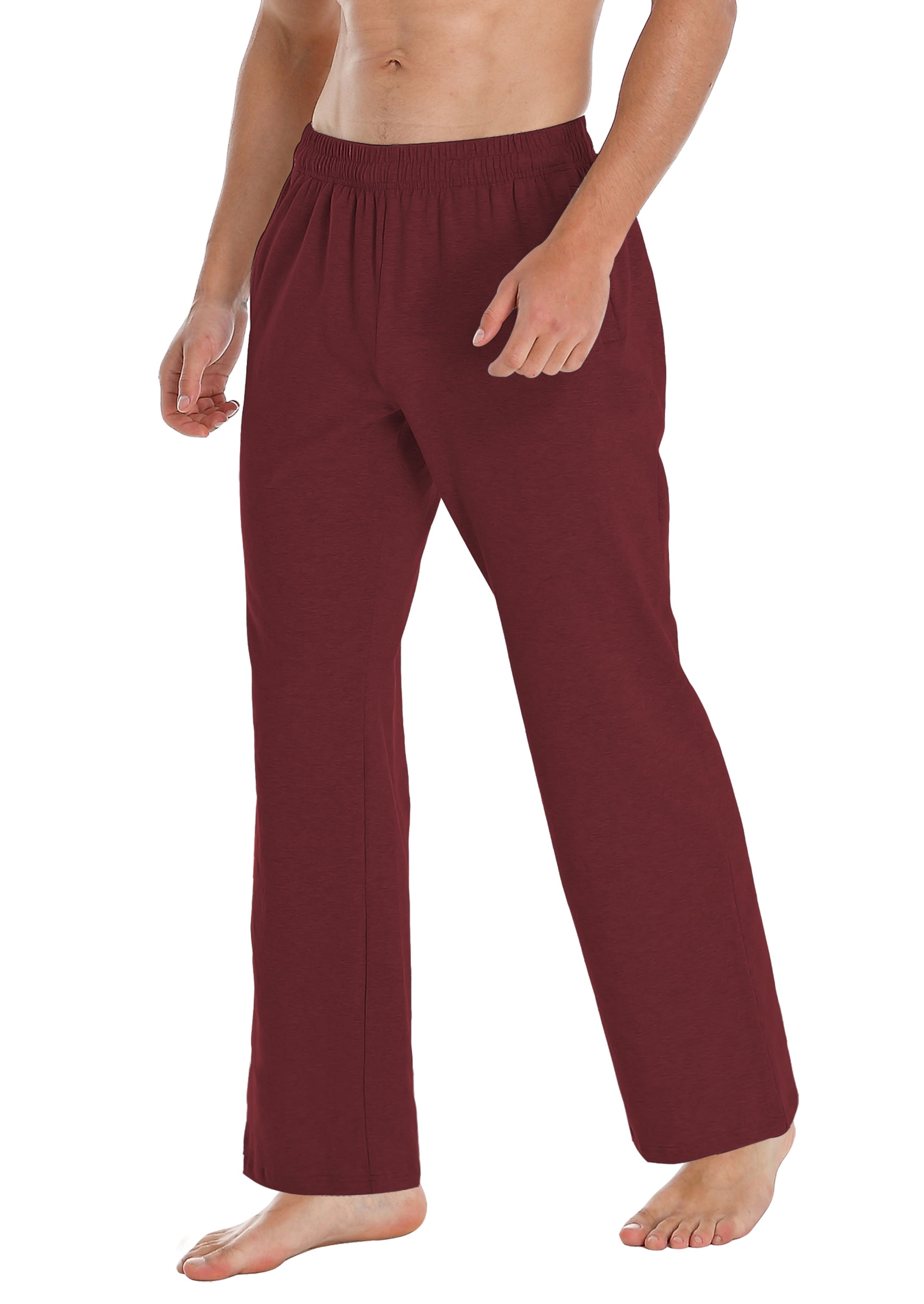 FEDTOSING Men's Sweatpants Cotton Male Jogger Loose Fit Red,up to Size ...