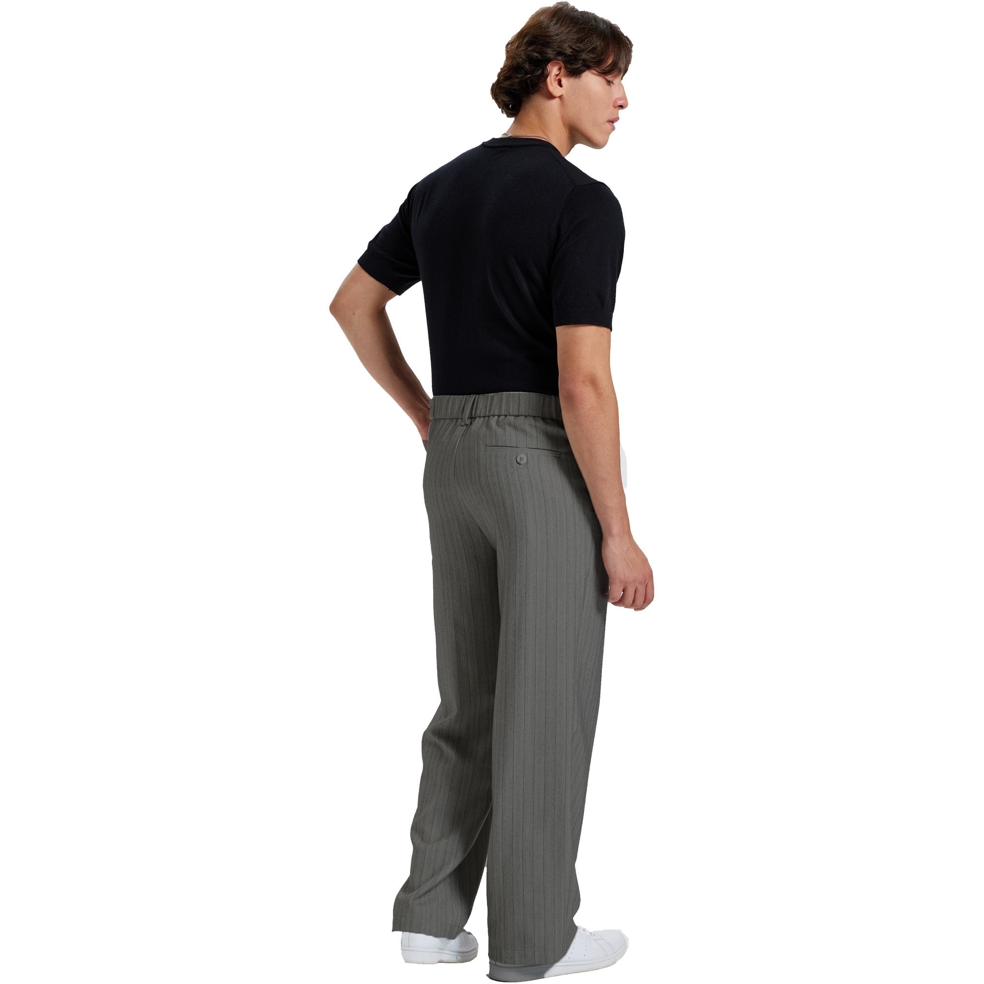 FEDTOSING Mens Linen Casual Pleated Dress Pants Old Money Wide Leg ...