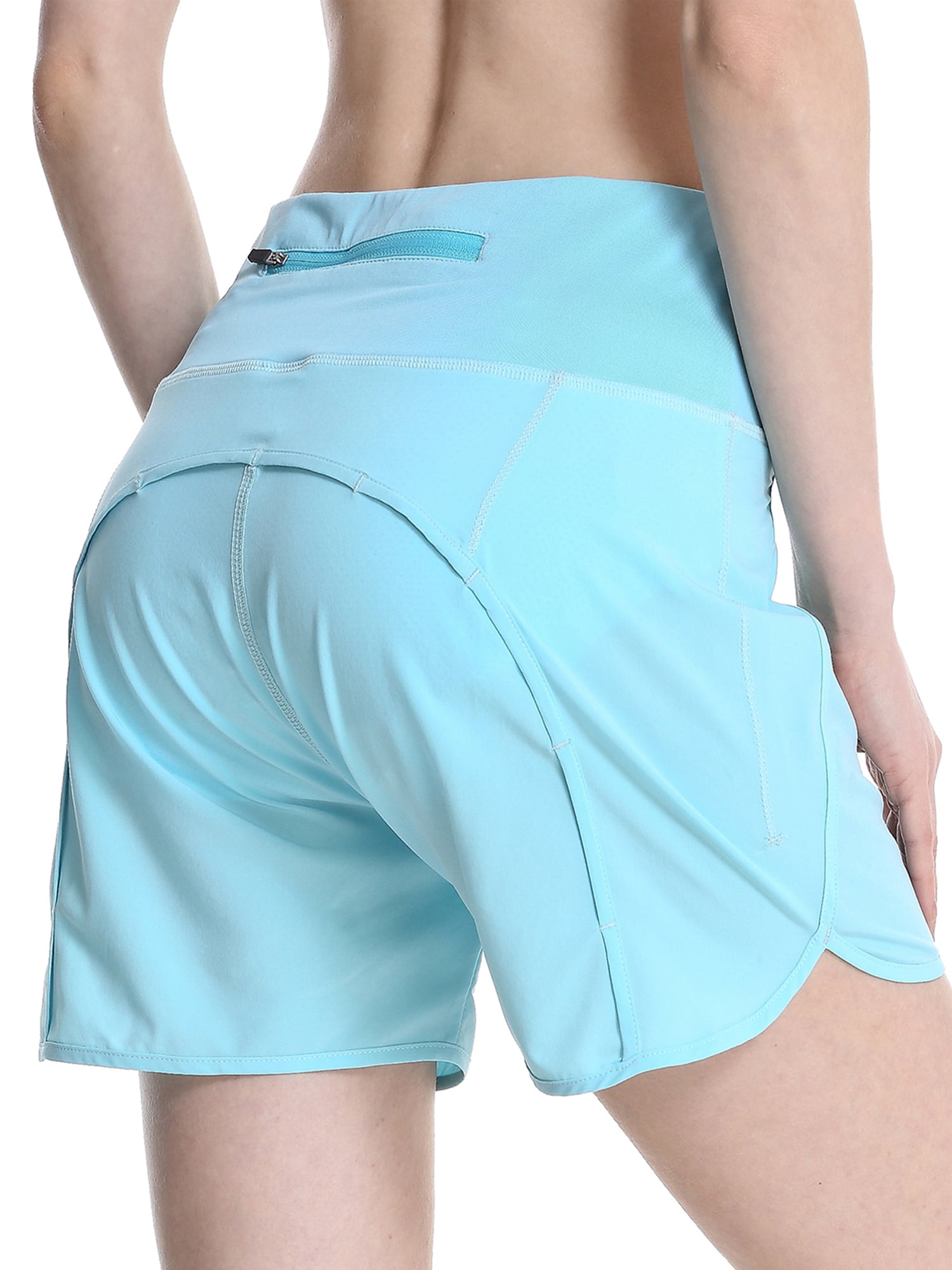FEDTOSING Women Athletic Shorts Elastic Running Shorts Quick Dry Gym ...