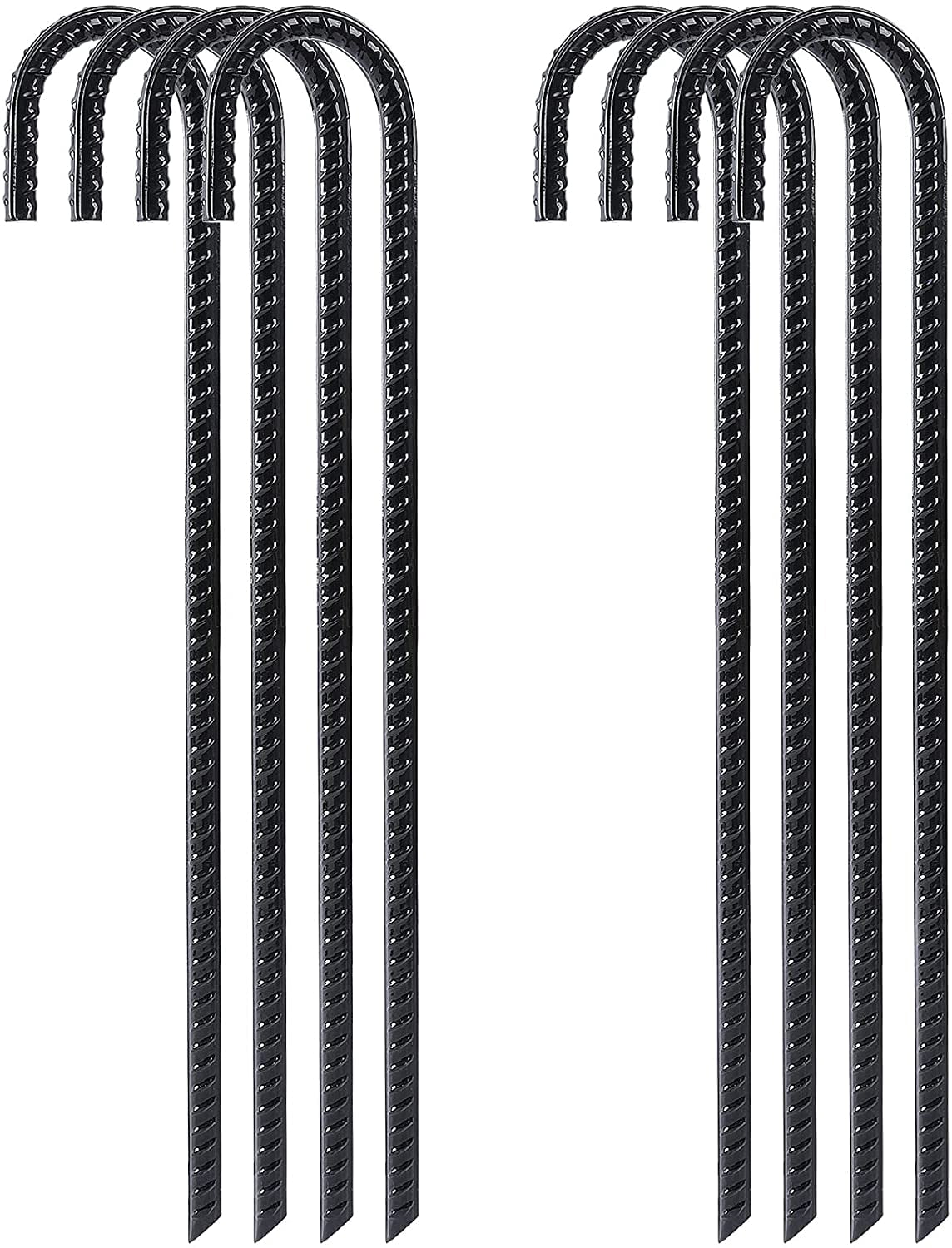 FEED GARDEN 16 Inch 8 Pack Rebar Stakes Heavy Duty J Hook, Galvanized ...