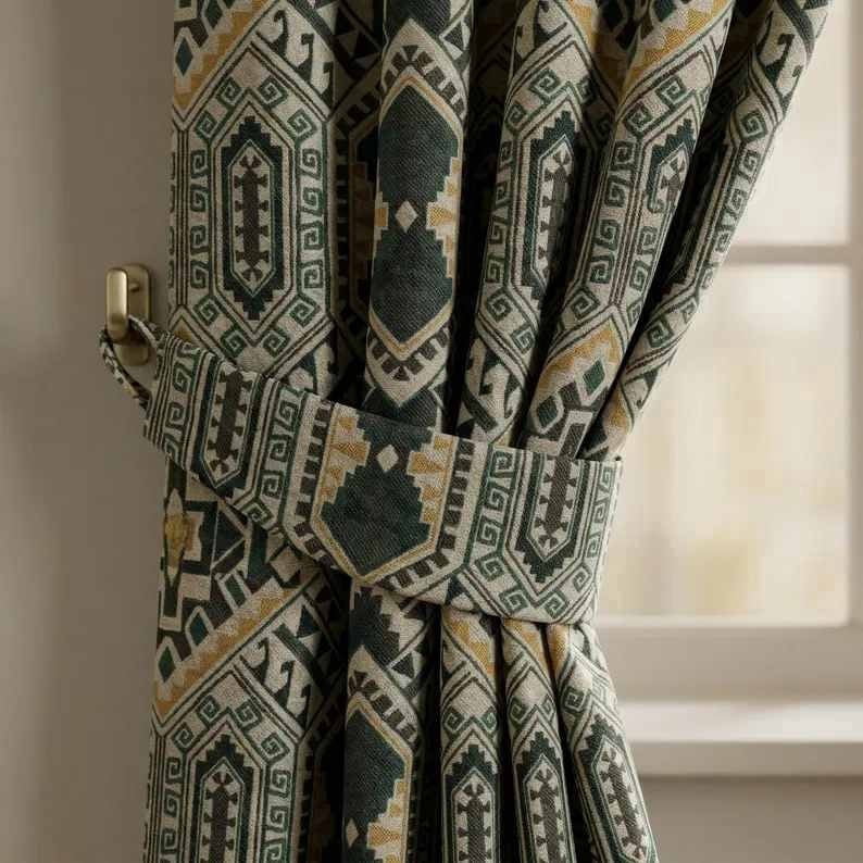 FEEDBACK HOMES Southwestern Geometric Curtains | Aztec Tribal Print ...
