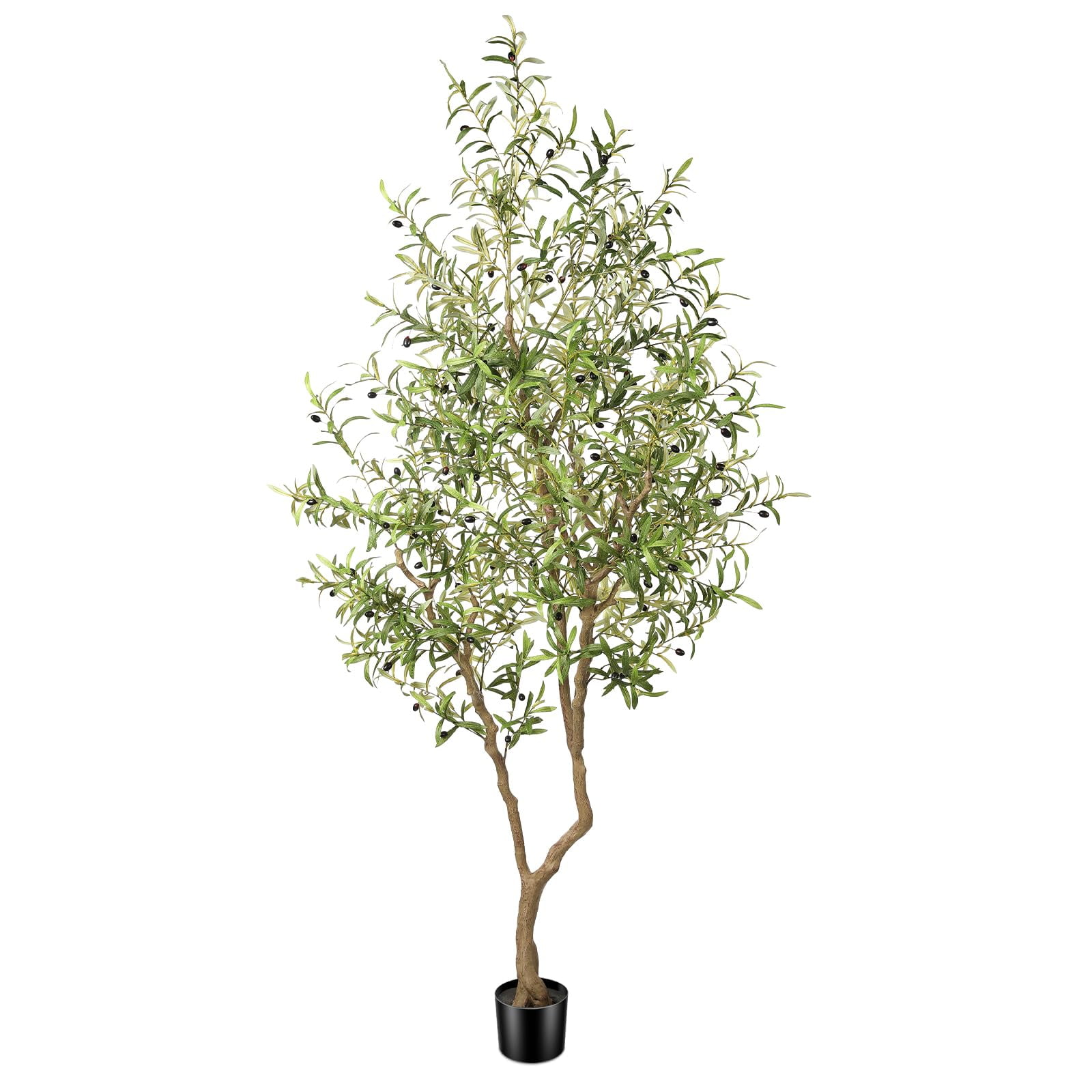 FEELEAD 8ft Faux Tree - Large Realistic Artificial Trees 8 Feet (96 ...