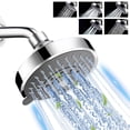 FEELSO Fixed Showerhead, 5 Modes High Pressure Rain Shower Head with ...