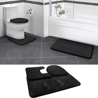 Microdry Memory Foam HD Modular Hexagon Bath Mat Set with GripTex Skid ...