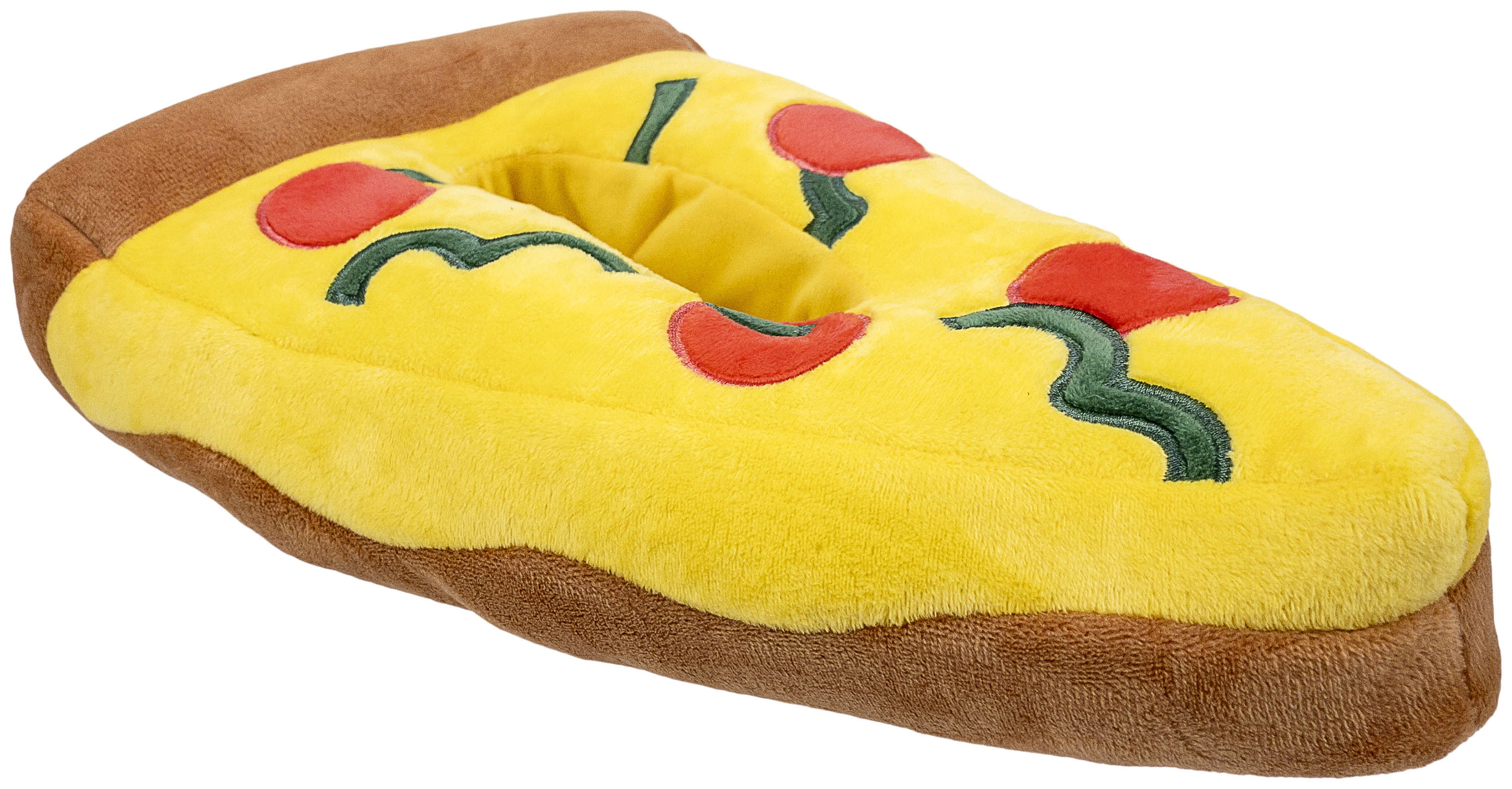 FEETMOJI Men's Plush Pizza Novelty House Shoes, Size 7-9 /Women's Size ...
