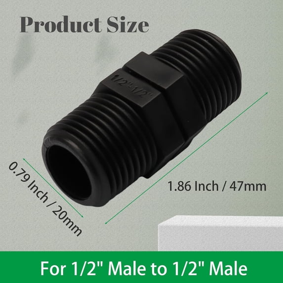 FEFEDFAA-10 Pcs Sprinkler Riser, 1/2 Inch Male to Male Pipe Thread ...