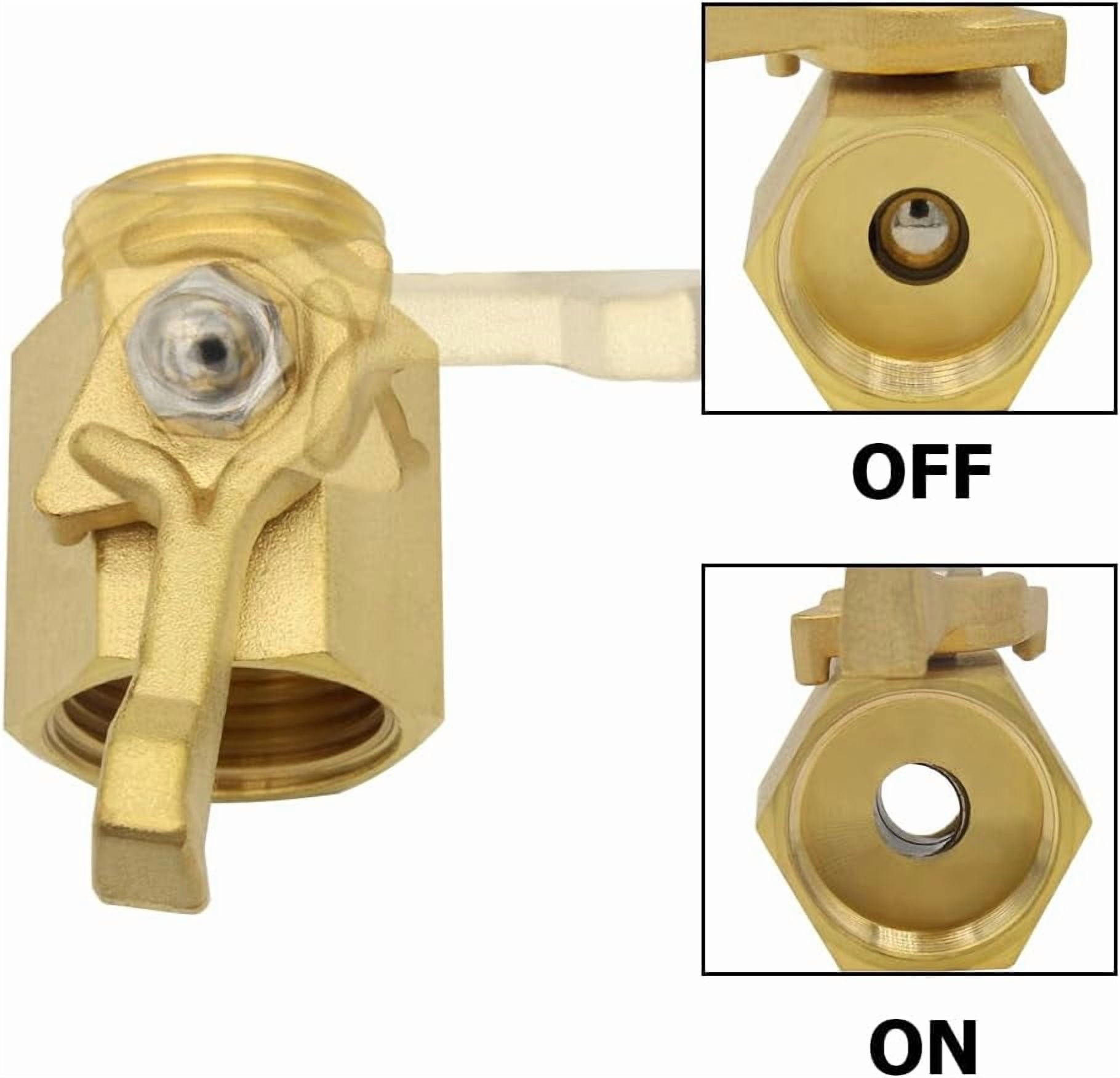 FEFEDFAA-Garden Hose Shut Off Valve Heavy Duty Brass 3/4" GHT Garden ...