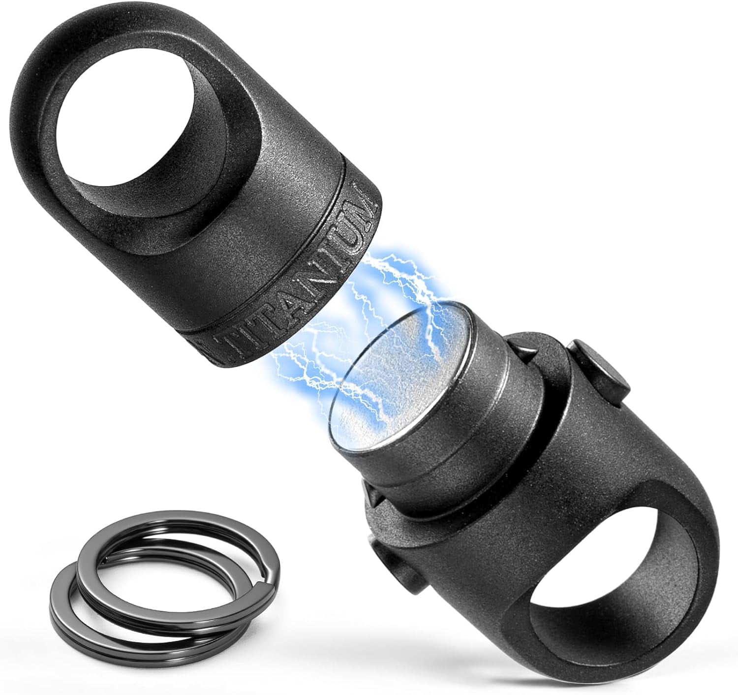 FEGVE Titanium Magnetic Key Holder, Quick Release Keychain, Detachable ...