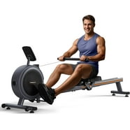 Gymax Home Gym Workout Rowing Machine with Adjustable Double Hydraulic ...