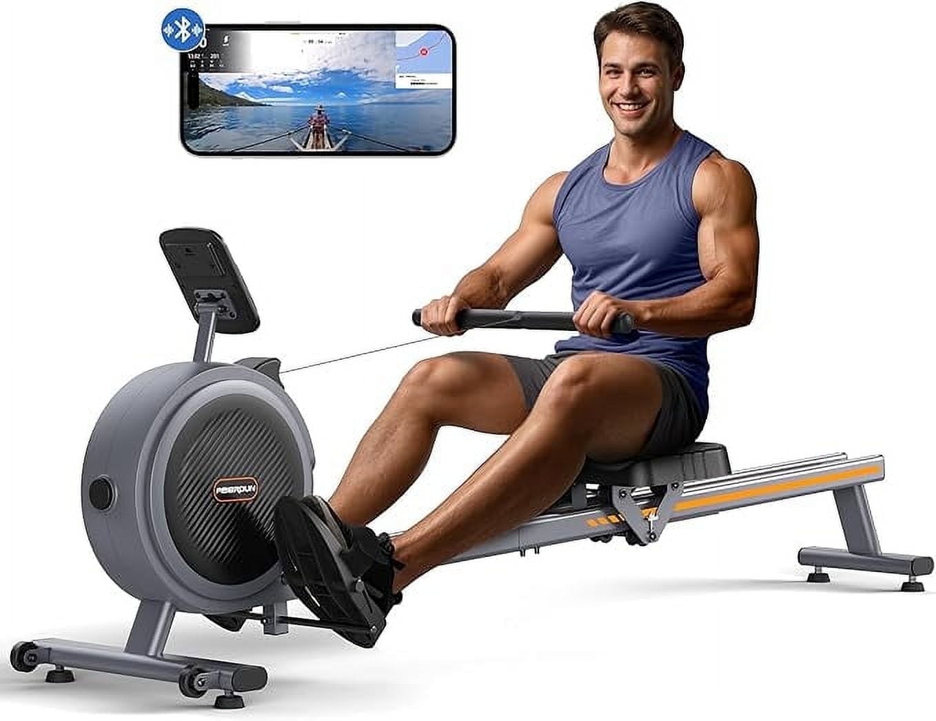 UPGO Magnetic Rowing Machine for Home, Rower with 350LBS Capacity, Dual ...