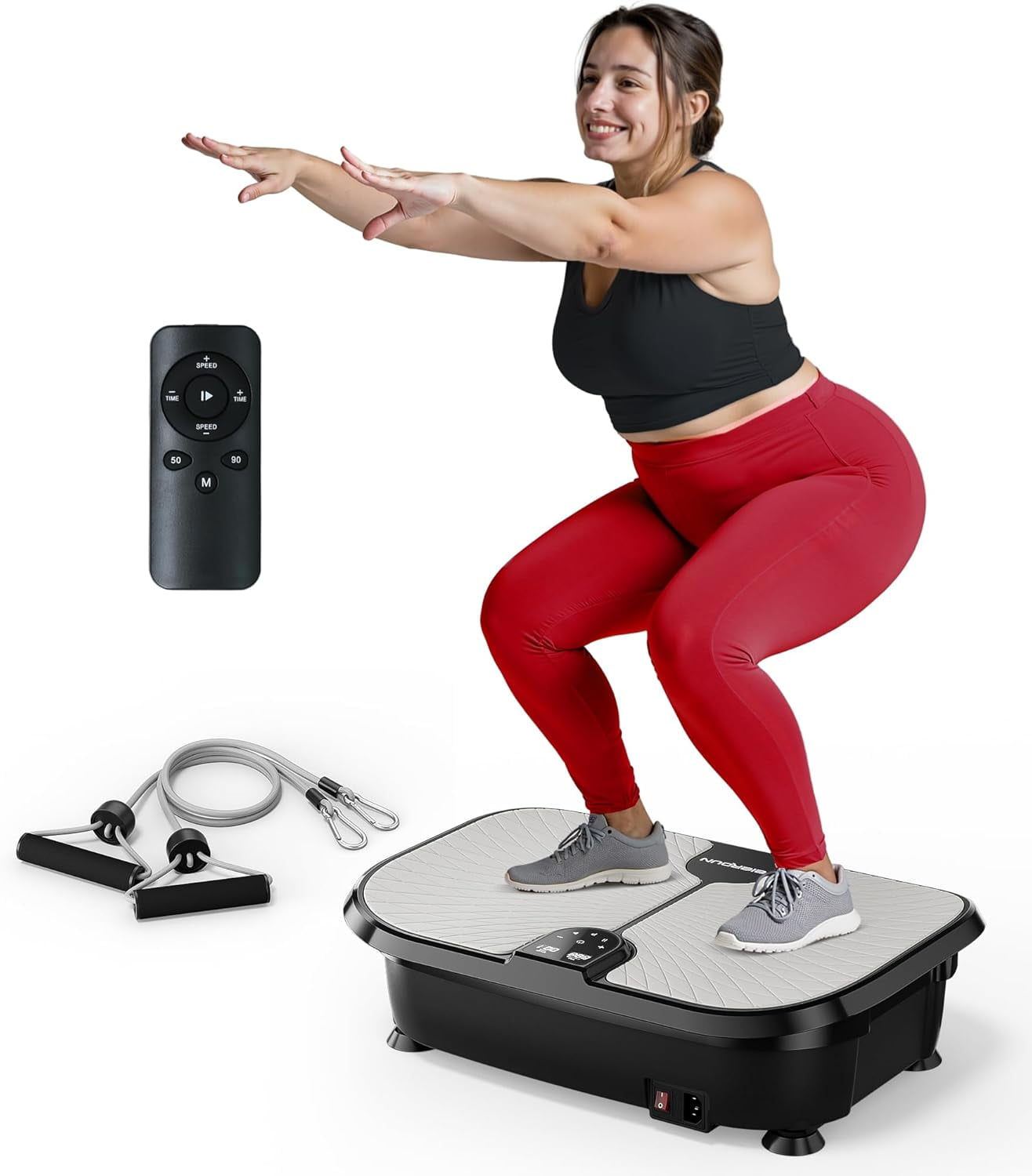 FEIERDUN Vibration Plate Exercise Machine, Whole Body Vibration Plate for Lymphatic Drainage ...