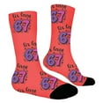 FEIFLY 6 7 Socks Men Women Number Ice Cream Everyday Funny Design ...