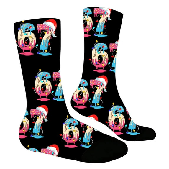 FEIFLY 6 7 Socks Men Women Number Ice Cream Everyday Funny Design ...